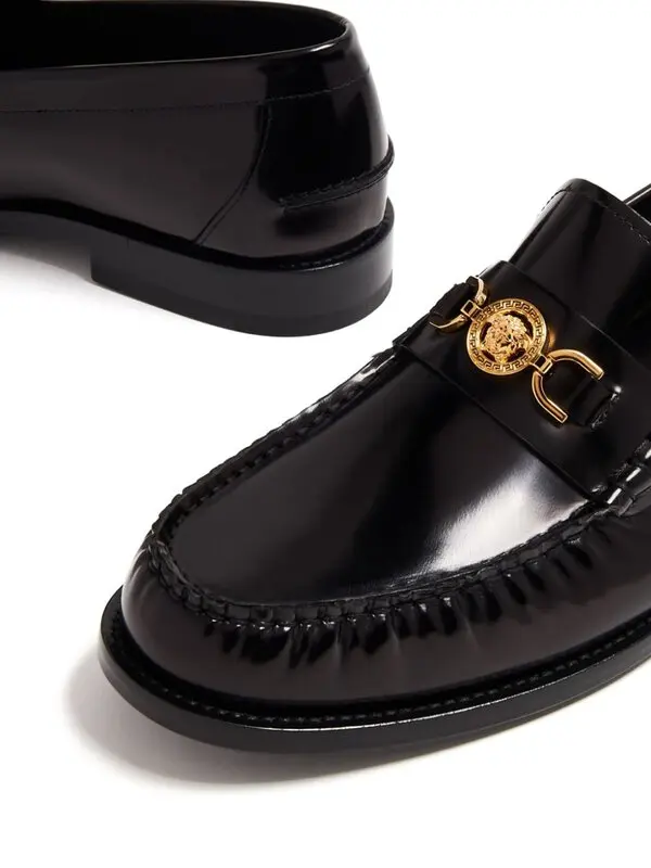 Versace Medusa '95 Leather Loafers - Black