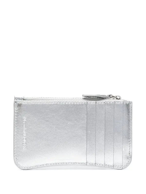 Alexander McQueen Logo-debossed Metallic Leather Wallet
