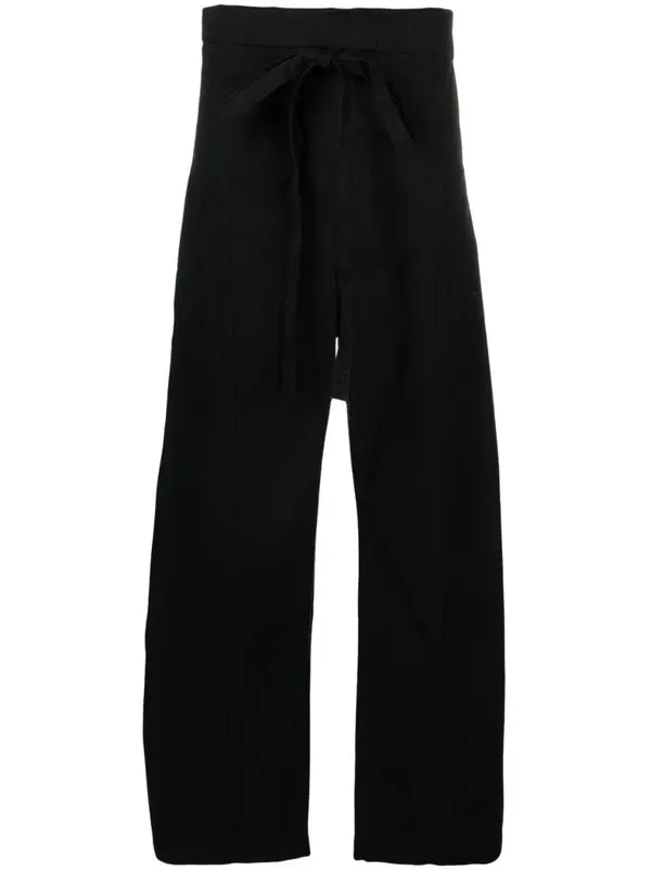 Matteau Fisherman Straight-leg Trousers - Black