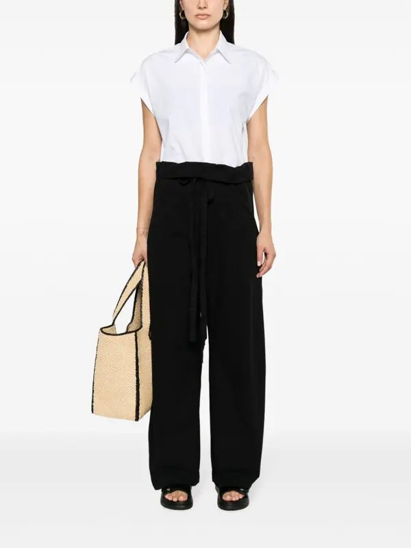 Matteau Fisherman Straight-leg Trousers - Black