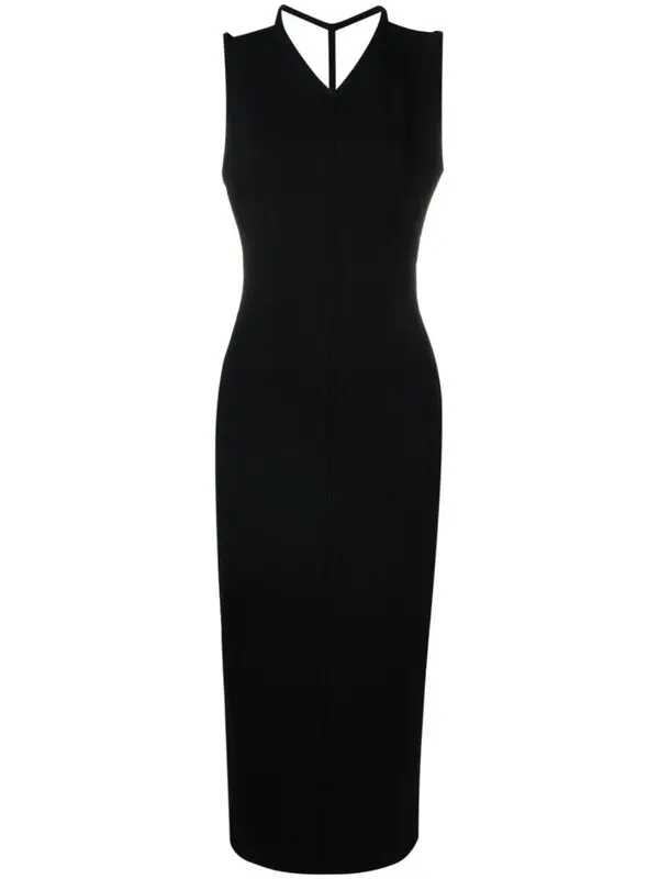 Khaite Terri V-neck Maxi Dress - Black