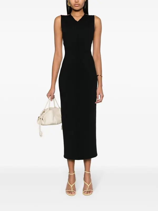 Khaite Terri V-neck Maxi Dress - Black