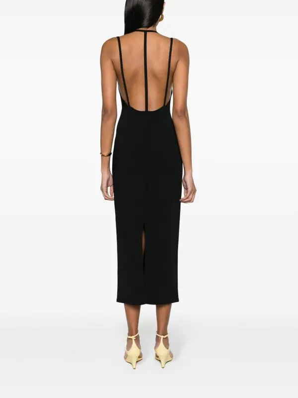 Khaite Terri V-neck Maxi Dress - Black