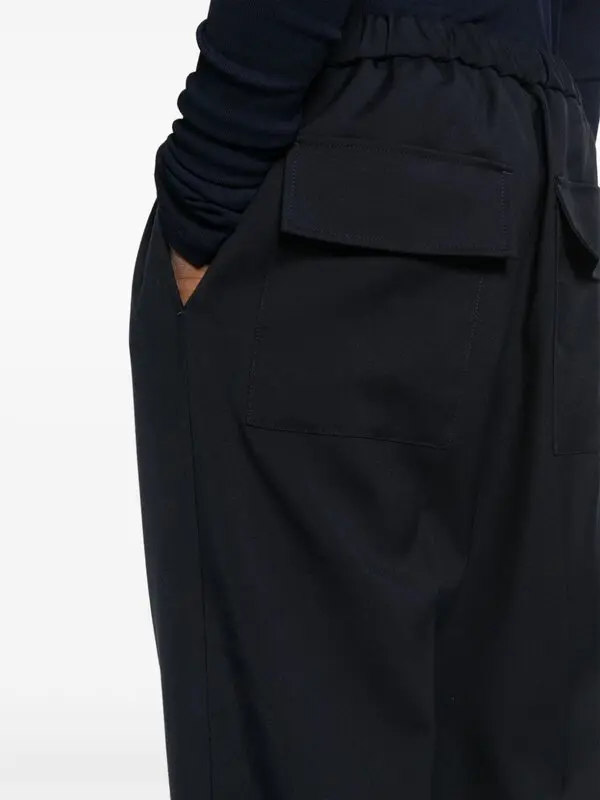 JIL SANDER Elasticated-waistband Trousers - Blue