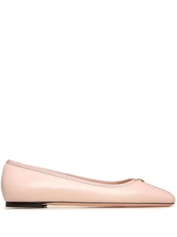 Bally Emblem-plaque Leather Ballerinas