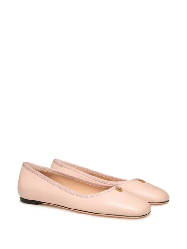 Bally Emblem-plaque Leather Ballerinas