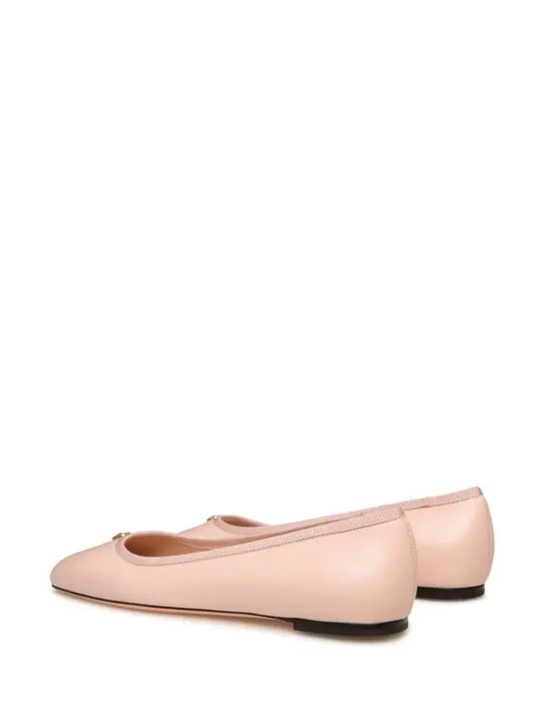 Bally Emblem-plaque Leather Ballerinas