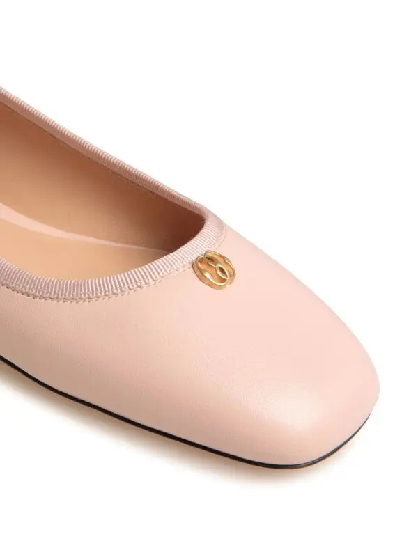 Bally Emblem-plaque Leather Ballerinas