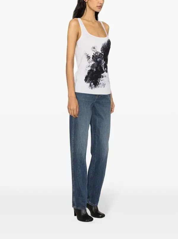 Alexander McQueen Chiaroscuro Wool-silk Tank Top