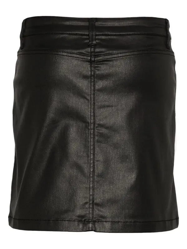 Dkny Coated Denim Miniskirt