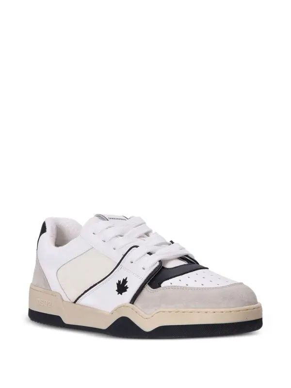 Dsquared2 Spiker Leather Sneakers - White