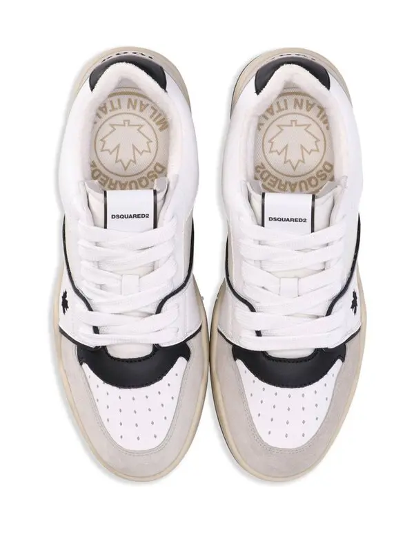 Dsquared2 Spiker Leather Sneakers - White