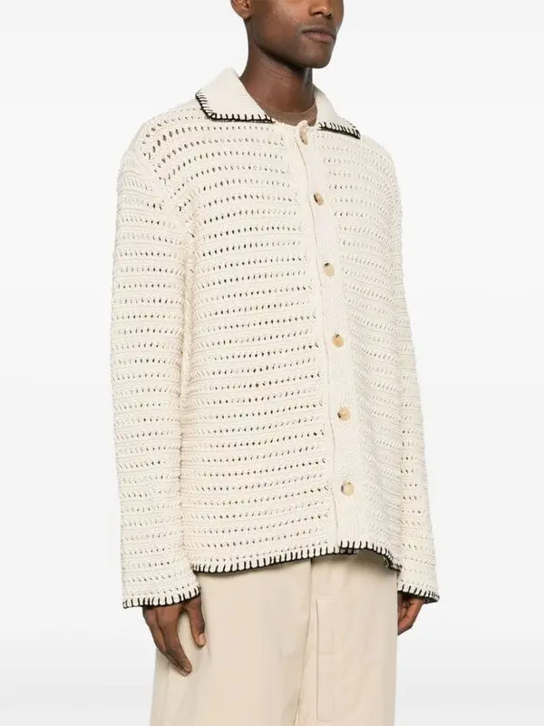 Alanui Whipstitch-detail Open-knit Cardigan