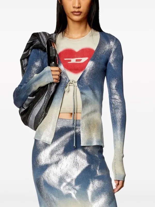 DIESEL® M-isolde Faded Cardigan - Blue
