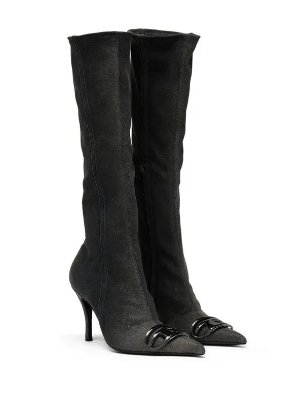 DIESEL® D-venus Kb 90mm Denim Knee-high Boots