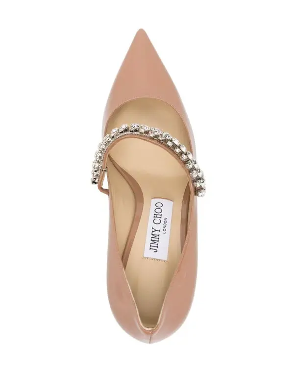 JIMMY CHOO Bing 65 Crystal-embellished Patent Leather Pumps