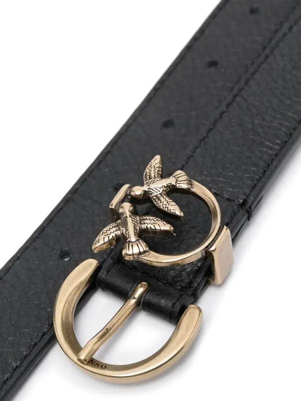 Pinko Love Birds Buckle Leather Belt