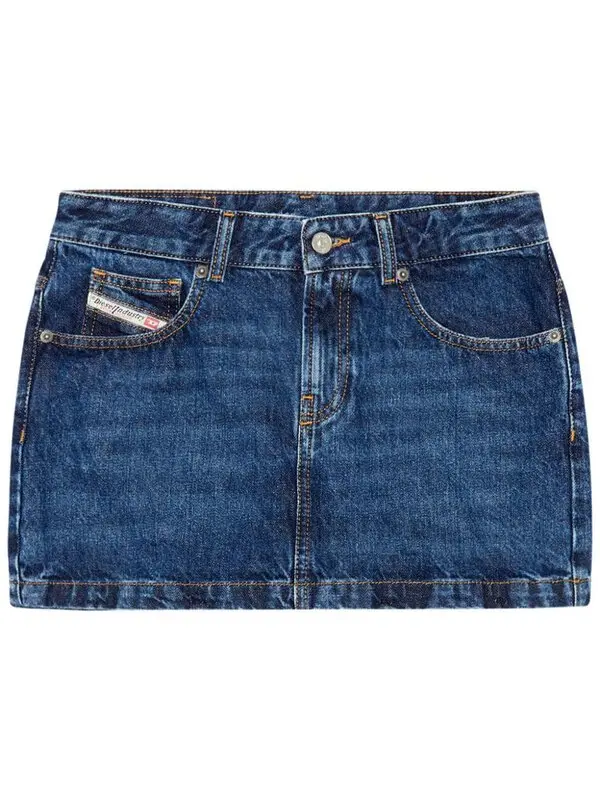DIESEL® Oxford Denim Mini Skirt - Blue