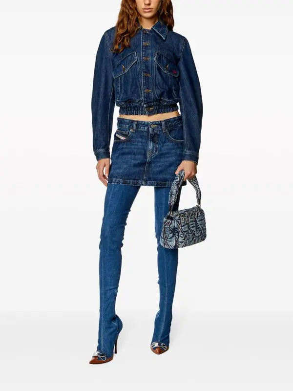 DIESEL® Oxford Denim Mini Skirt - Blue