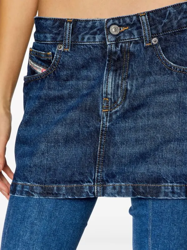 DIESEL® Oxford Denim Mini Skirt - Blue