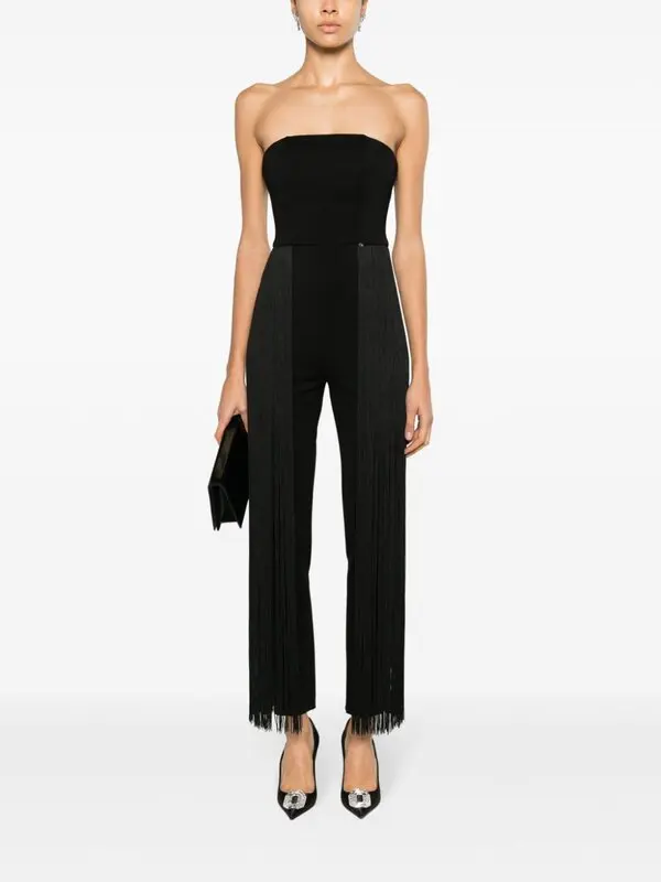 NISSA Fringed Strapless Jumpsuit