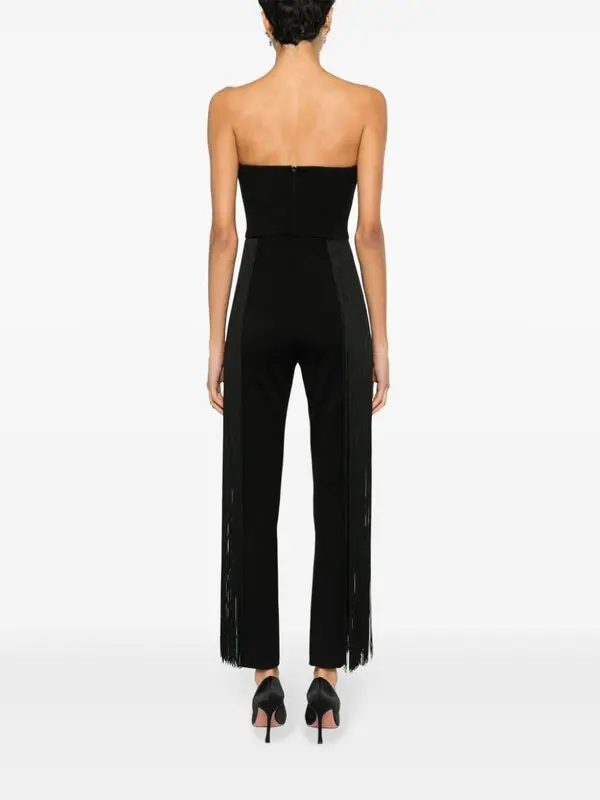 NISSA Fringed Strapless Jumpsuit