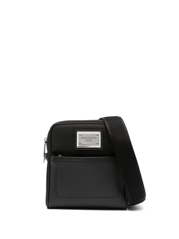 Dolce & Gabbana Logo-plaque Messenger Bag - Black