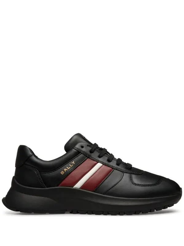 Bally Lace-up Leather Sneakers - Black