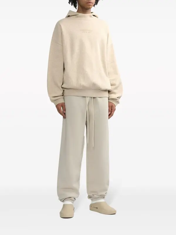 Fear Of God Logo-embossed Jersey Hoodie - Neutrals