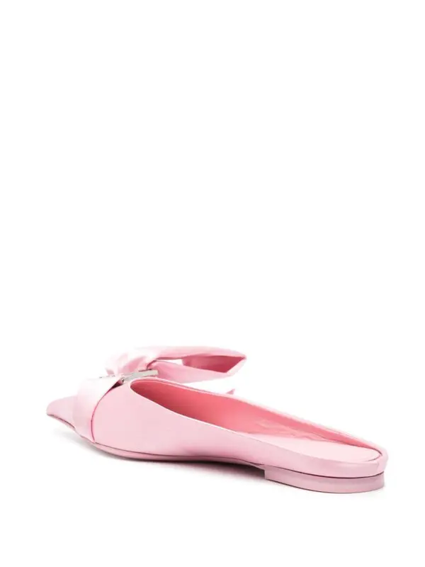 FERRAGAMO Asymmetric-bow Satin Mules