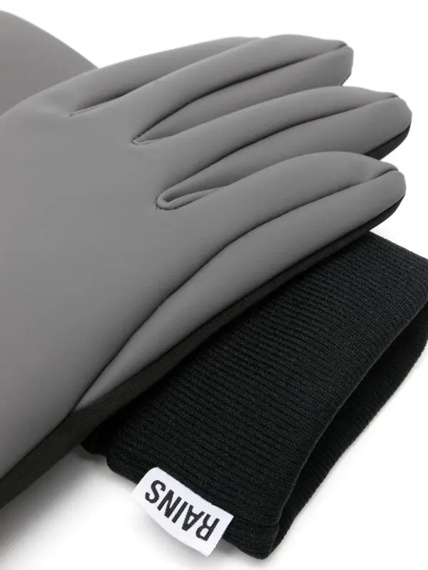 Rains Logo-tag Panelled Gloves
