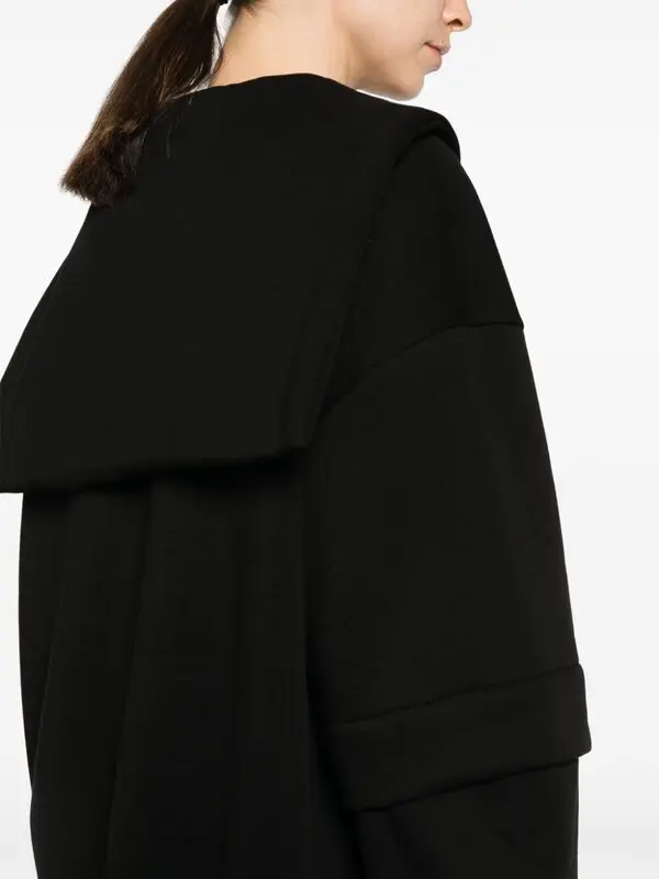 IOANA CIOLACU Sailor-collar V-neck Top - Black