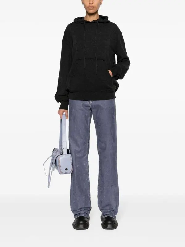 MAISON MARGIELA Four-stitch Logo Wool-cashmere Hoodie - Grey