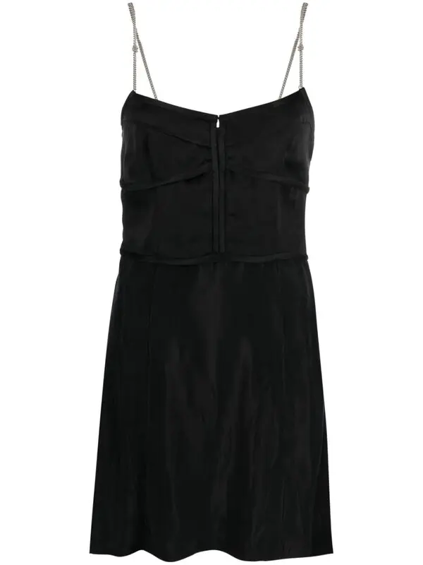 Palm Angels Chain-straps Slip Minidress - Black