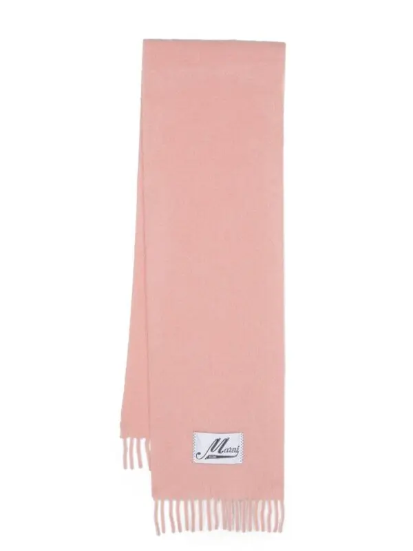 Marni Brushed Alpaca-wool-blend Scarf - Pink