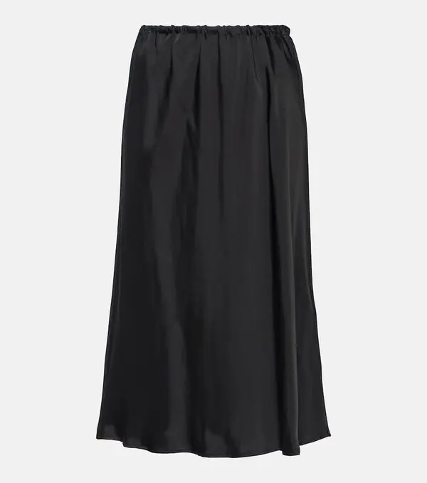 JIL SANDER Satin Midi Skirt