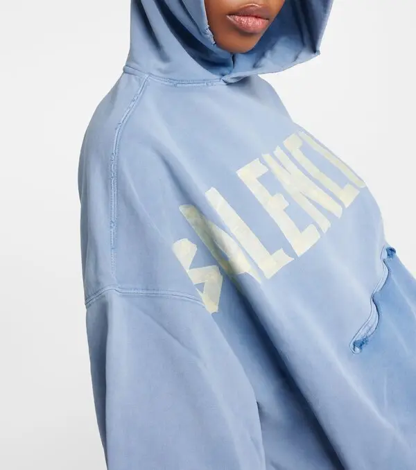 Balenciaga Tape Type Cotton Fleece Hoodie