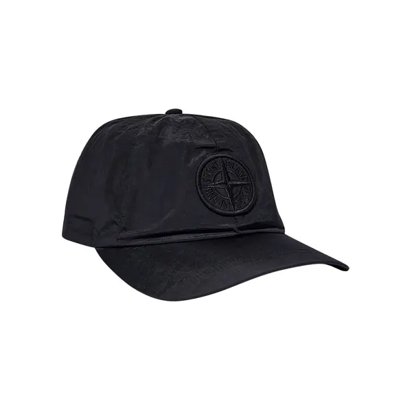 Stone Island 6 Panel Nylon Metal Cap - Black