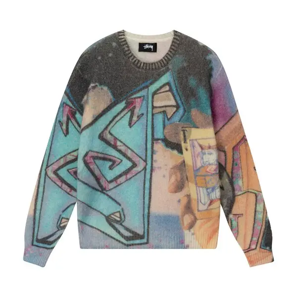 トップス STUSSY - Peter Tosh Print Sweater Stussy Peter Tosh Print Sweater Multicolor Men's - FW24 - US