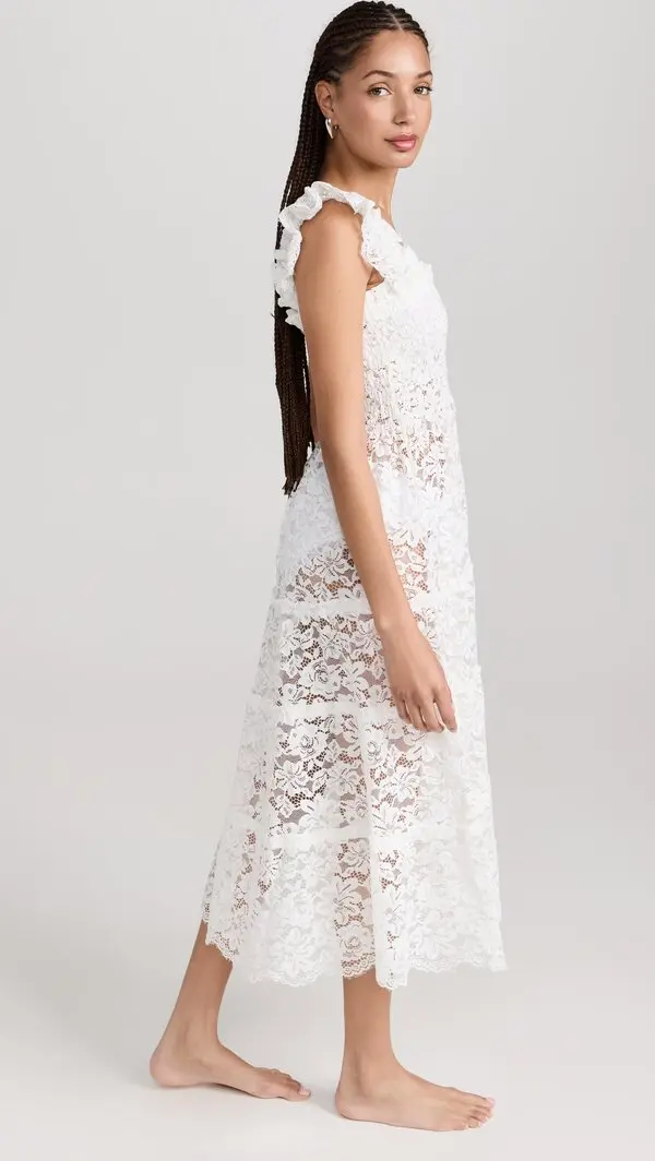 Hill House Home The Lace Ellie Nap Dress In White - 50% Off | Editorialist