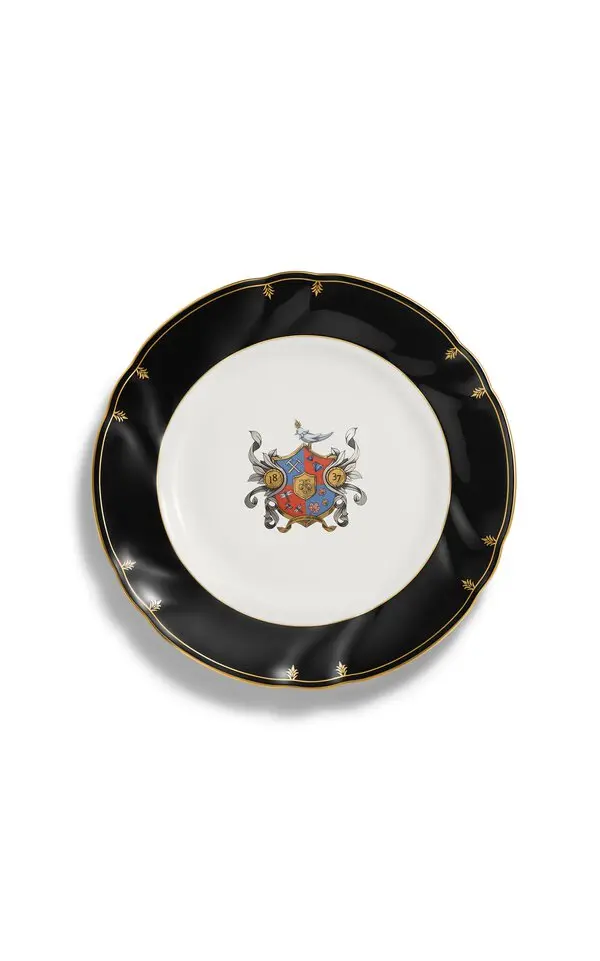 Tiffany & Co. Crest Bone China Dessert Plate - Black