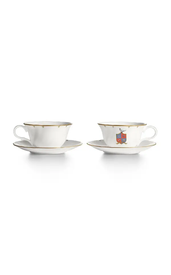Tiffany & Co. Crest Set-of-two Bone China Tea Cup - White