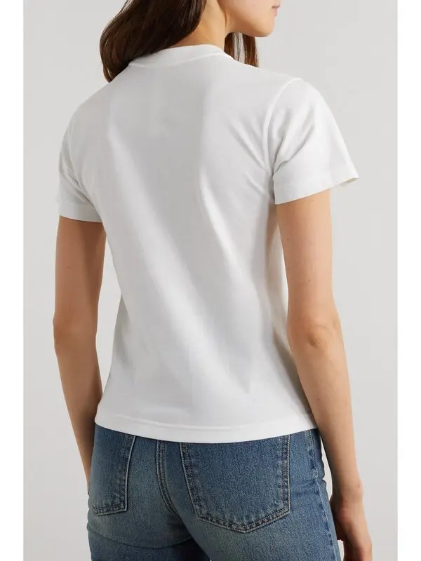 Alaïa Archetypes Embroidered Cotton-jersey T-shirt