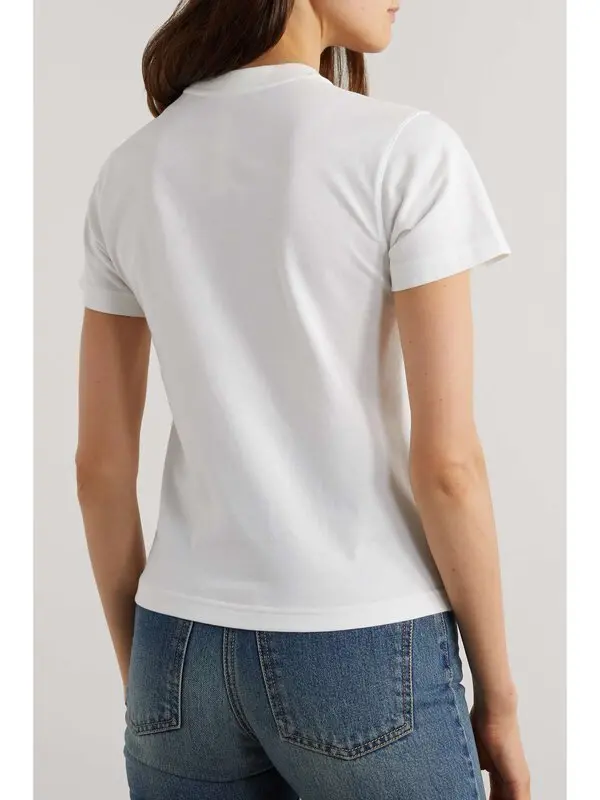Alaïa Archetypes Embroidered Cotton-jersey T-shirt