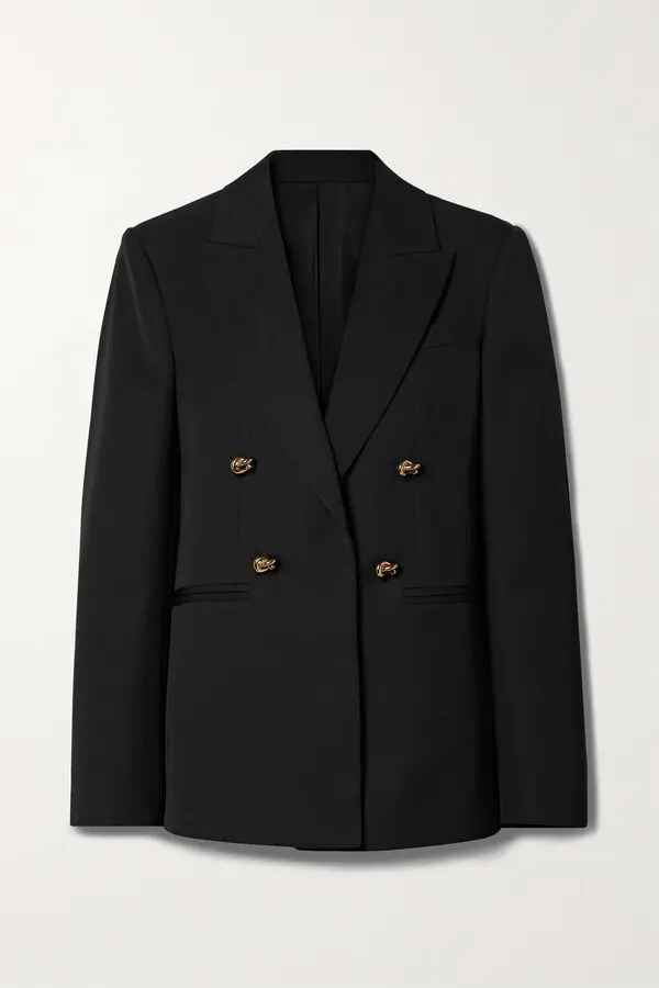 Bottega Veneta Embellished Double-breasted Wool-twill Blazer