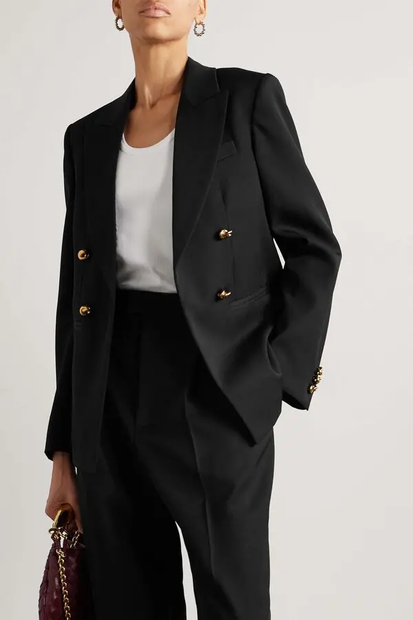 Bottega Veneta Embellished Double-breasted Wool-twill Blazer