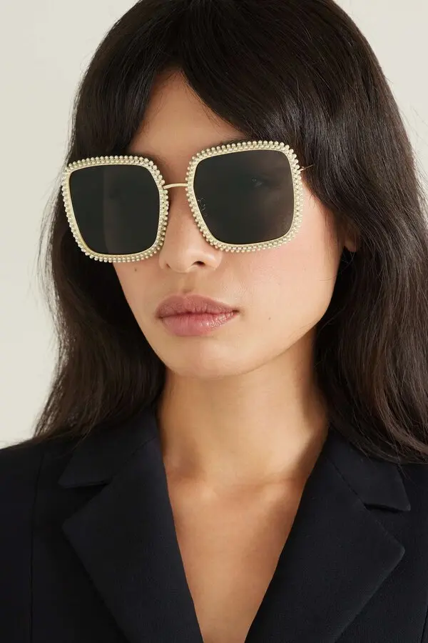 Dior Missdior S2u Embellished Oversized Square-Frame -Tone  display picture 1