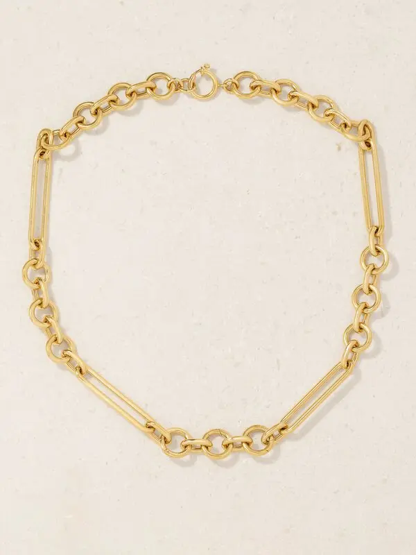 FOUNDRAE Oversized Mixed Clip 18-karat Recycled Necklace - Gold
