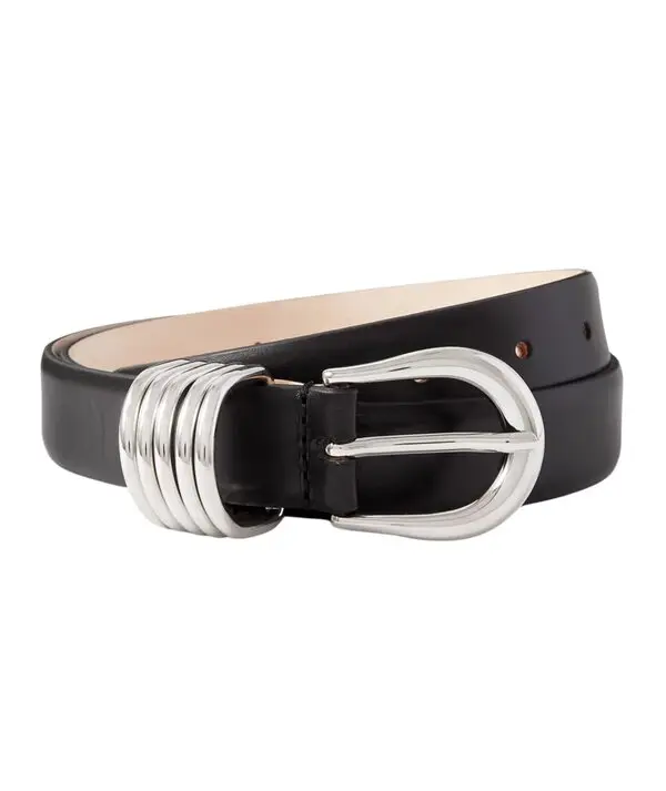 DEHANCHE Hollyhock Leather Belt - Black