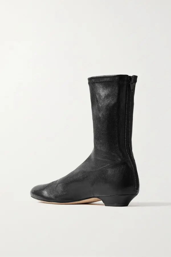 Khaite Leather Ankle Boots